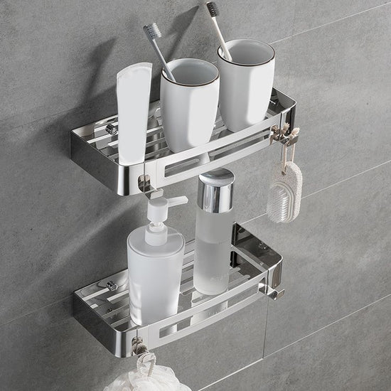 Contemporary 2/3-Piece Bathroom Accessory Set Geometric Bath Shelf in ...