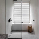 Tempered Glass Fixed Shower Screen with Extremely Narrow Stainless ...