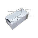 Modern Freestanding Acrylic Bathtub Rectangular Soaking Bath - Clearhalo