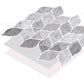 Gray Tone Kitchen Backsplash Tile Leaf Pattern Peel and Stick ...