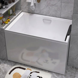 Modern Style Apron Front Bathtub Rectangular Acrylic Bathtub in White ...