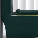Traditional Green Ceramic Flush Toilet Floor Mounted Urine Toilet for ...