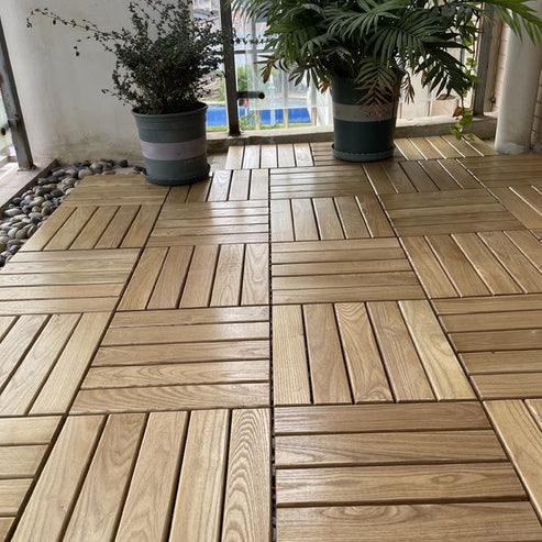 Square Plank Flooring Click-Locking Water Resistant Hardwood Flooring ...