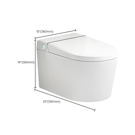 Contemporary Wall Hung Toilet Set with Wireless Remote Control - Clearhalo