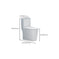 Glossy White Toilet with Glazed Surface Modern All-In-One Toilet Bowl ...
