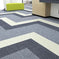 Modern Carpet Tile Level Loop Striped Print Interlocking Non-Skid Tiles ...