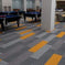 Modern Carpet Tile Level Loop Striped Print Interlocking Non-Skid Tiles ...