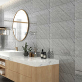 Wall Floor Tile Wallpaper Marble Pattern Waterproof Wall Tile - Clearhalo