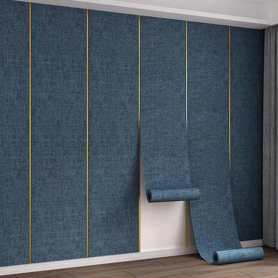 Modern Style Linen Wall Panel Living Room Peel and Stick Wall Paneling ...
