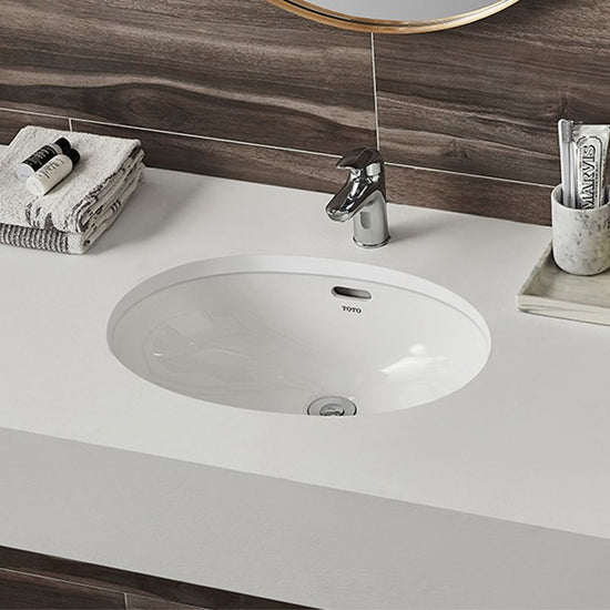 Oval Bathroom Sink Modern Style Overflow Hole Design Ceramic Bathroom ...