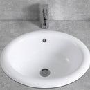 Contemporary Bathroom Sink with Overflow Porcelain Round Vessel ...