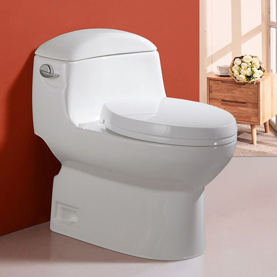 Traditional Seat Included One Piece Toilet Floor Mounted Toilet Bowl ...