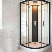 Framed Double Sliding Shower Stall Steam Shower Shower Stall - Clearhalo