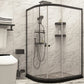 Rounded Shower Stall Semi-Frameless Corner Shower Stall with Tempered ...