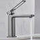 Modern Knob Handle Square Faucet Brass Deck Mounted Bathroom Sink ...