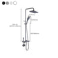 Modern Shower System Square Brass Temperature Control Wall Mounted ...