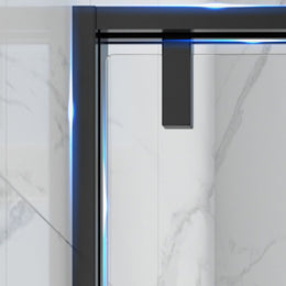 Narrow Bezel Transparent Shower Door Tempered Glass Shower Bath Door ...