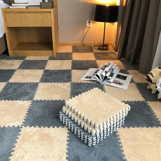 Living Room Carpet Tiles Interlocking Level Loop Square Carpet Tiles ...