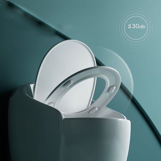 Modern Ceramic Flush Toilet One Piece Toilet Bowl for Washroom - Clearhalo