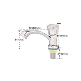 Modern Bathroom Faucet Chrome Knob Handle with Water Hose Vessel Sink ...