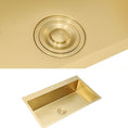 Retangle Drop-in Sink Stainless Steel Single Bowl Golden Kitchen Sink ...