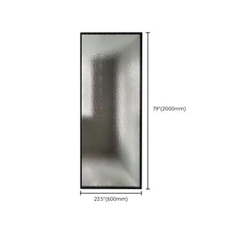 Black Full Frame Stainless Steel Glass Shower Screen, Fixed Semi ...