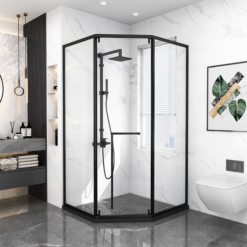Single Sliding Door Shower Door Diamond Shape Glass Shower Screen ...