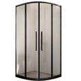 Round Frame Shower Enclosure Double Sliding Tempered Glass Shower Stall ...