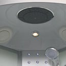 Double Sliding Shower Stall Round Shower Stall with Light and Towel Bar ...