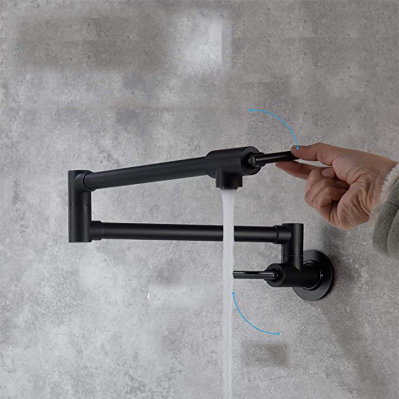 Contemporary Pot Filler 1-Handle No Sensor Pot Filler in Silver - Clearhalo