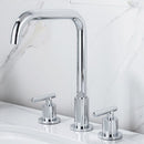 Contemporary Widespread Sink Faucet Plain High Arc Wide Spread Bathroom ...