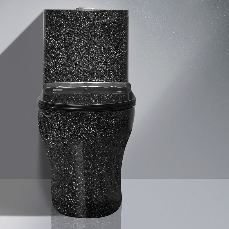 Traditional All-In-One Toilet Bowl Floor Mounted Black Urine Toilet for ...