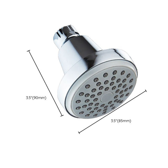 Round Stainless Steel Showerhead in Silver Wall-Mount Showerhead ...