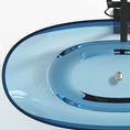 Modern Oval Colorful Bath Tub Soaking Freestanding Tub for Home - Clearhalo