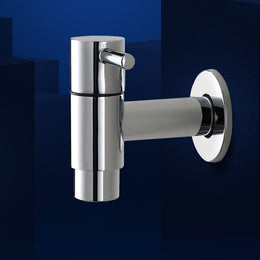 Contemporary Wall Mounted Bathroom Faucet Single Hole Low Arc Solid ...