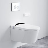 Modern Concealed Tank Toilet Skirted ABS Wall Mount Flush Toilet with ...