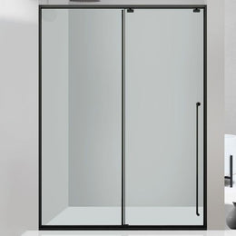 One-shaped Transparent Glass Shower Door, Semi-frameless Shower Single ...