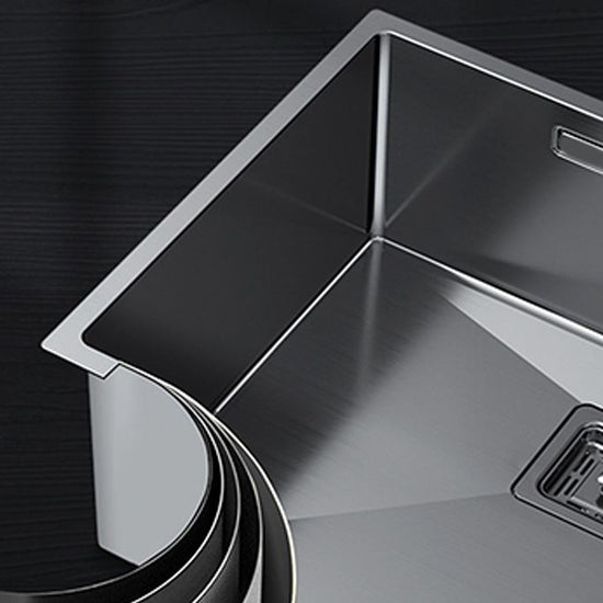 Soundproof Kitchen Sink Overflow Hole Design Stainless Steel Kitchen ...