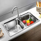 Modern Style Kitchen Sink Stainless Steel Kitchen Double Sink with ...