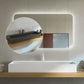 Contemporary Bathroom Sink Man Made Rock Rectangular Vessel Sink with ...