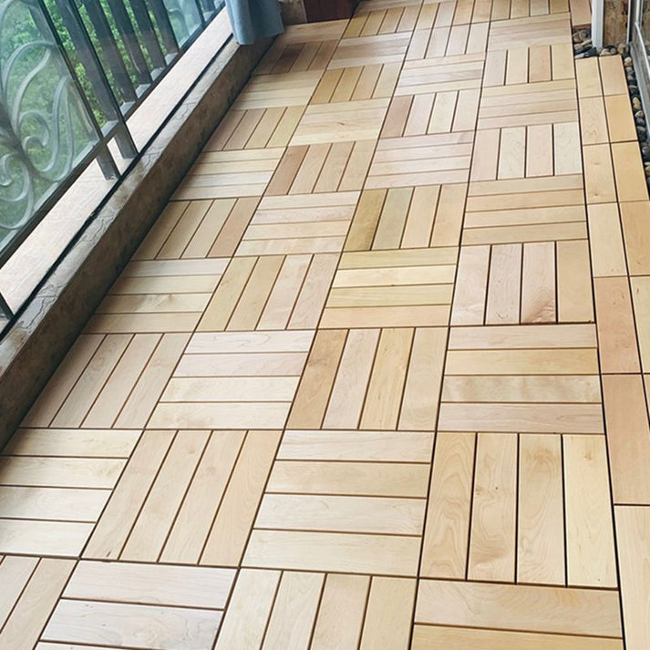 12" X 12" Square Wood Flooring Click-Locking Pine Wood Flooring Tiles ...