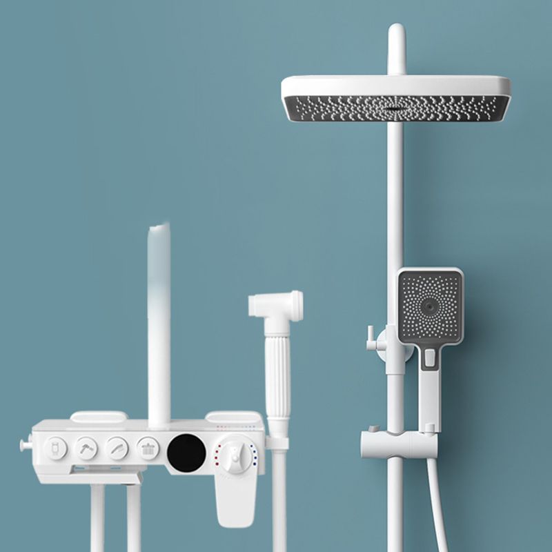 Contemporary Shower System Slide Bar Adjustable Shower Head Wall ...