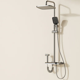 Shower Combo Solid Color Slide Bar Included Bath Tub and Shower Head ...