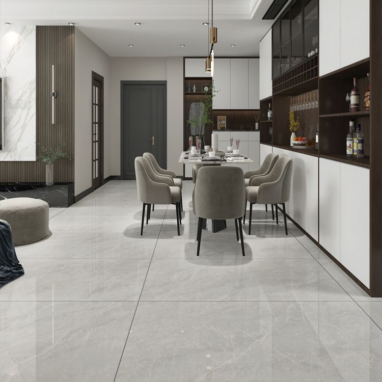 Rectangle Matte Tile Gray Marble Floor and Wall for Drawing Room ...