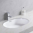 Traditional Undermount Bathroom Sink Porcelain Rectangular with Basin ...