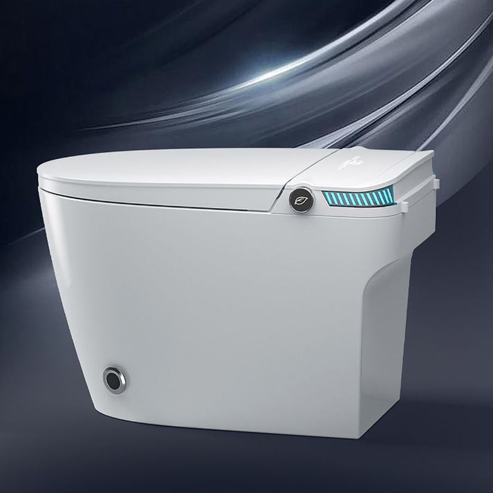 Contemporary Ceramic Flush Toilet Heated Seat Included Toilet Bowl for ...