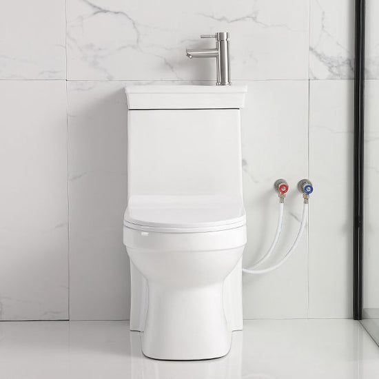 Contemporary Siphon Jet Flush Toilet Floor Mount One-Piece Toilet Urine ...