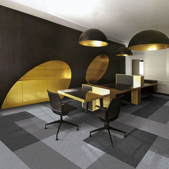 Stripe Printed Carpet Tiles Office Room Loose Lay Level Loop Square ...