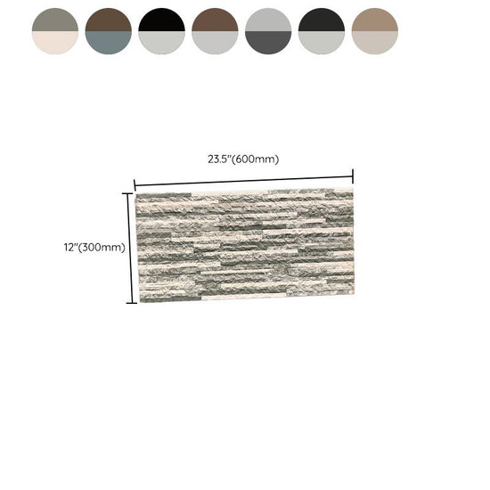 Modern Style Wall Tile Stacked Stone Texture Straight Edge Waterproof ...