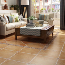 Square Floor Tile Straight Edge Traditional Style Singular Tile - Clearhalo